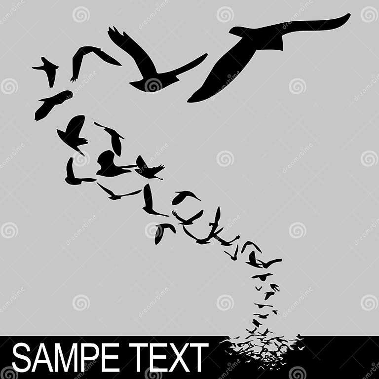 Birds flying stock vector. Illustration of high, elements - 5052006