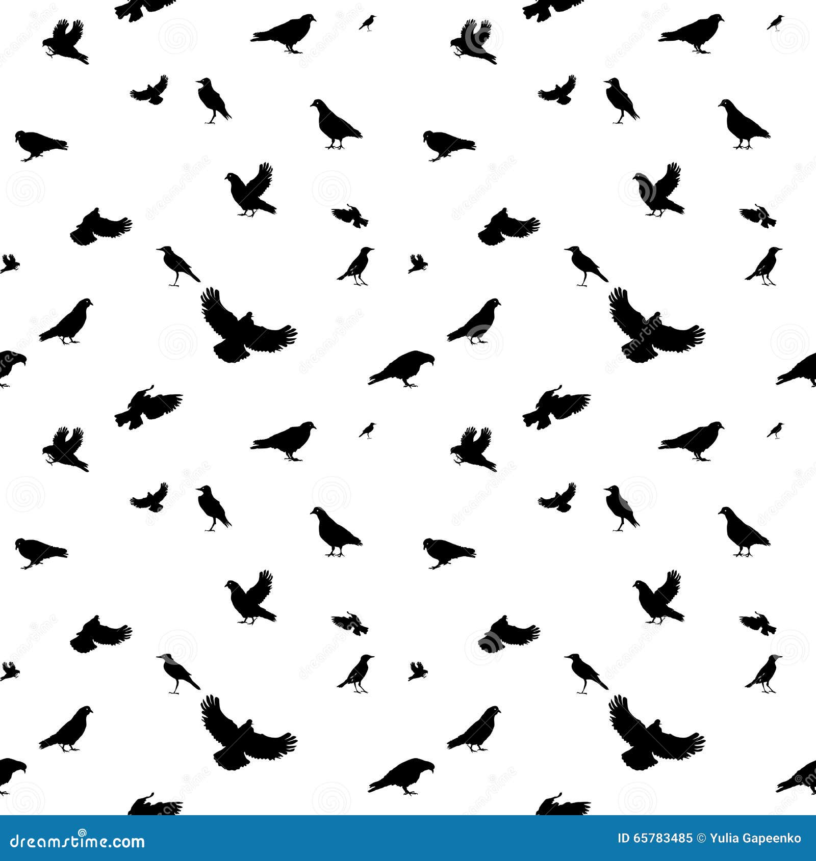 Flying Bird Pattern Set Of Eight "Flying Bird" Pattern