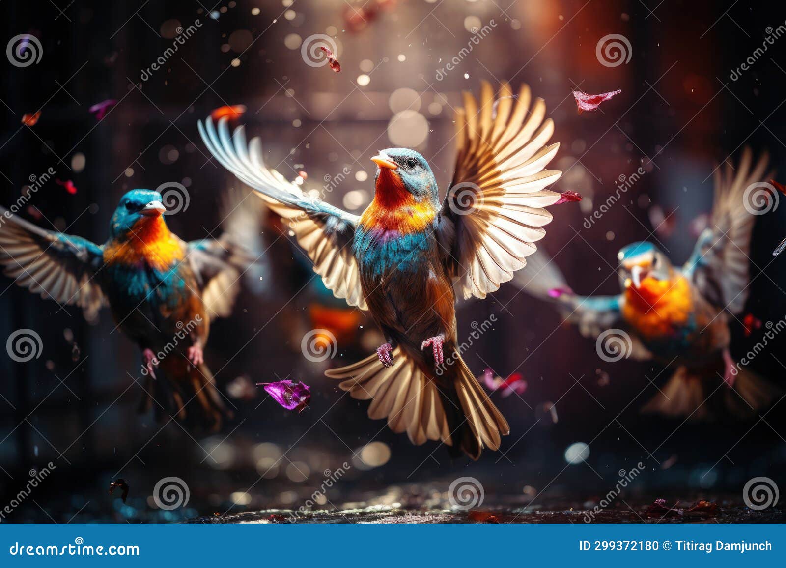 Birds Flying Out of Cage Background. Freedom Concept Stock Illustration ...