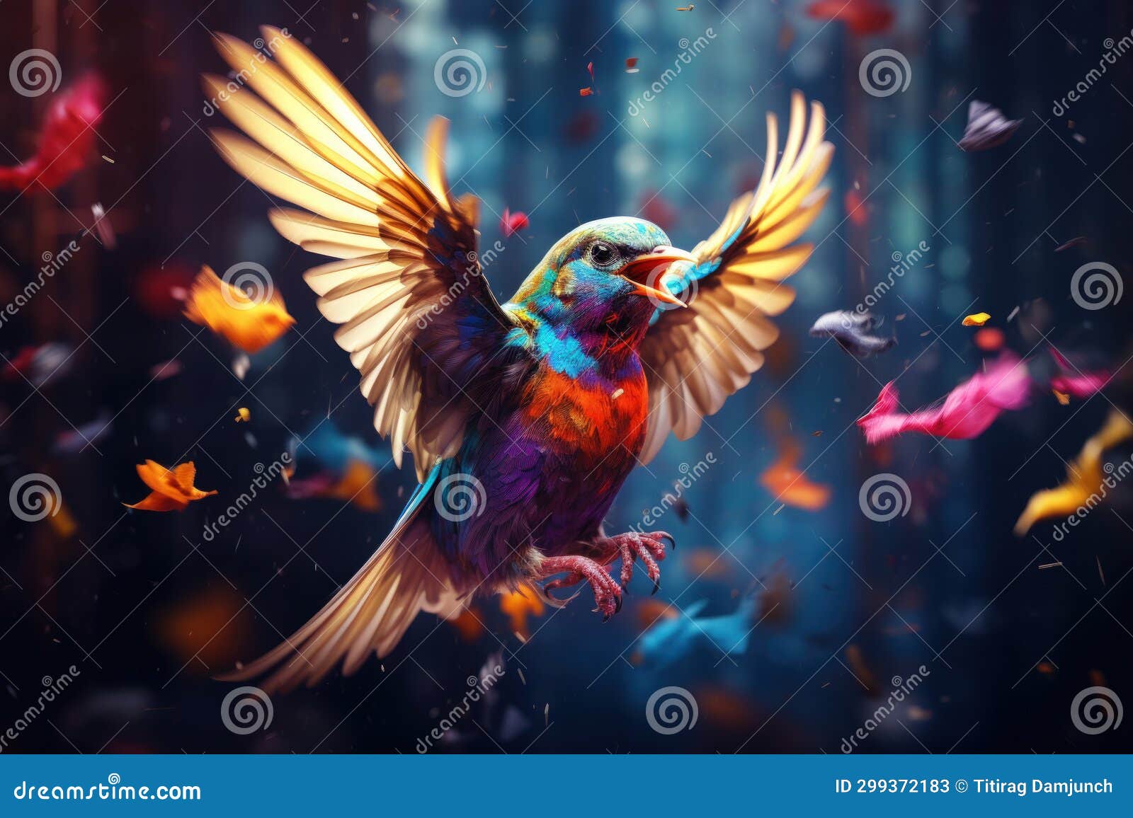 Birds Flying Out of Cage Background. Freedom Concept Stock Illustration ...