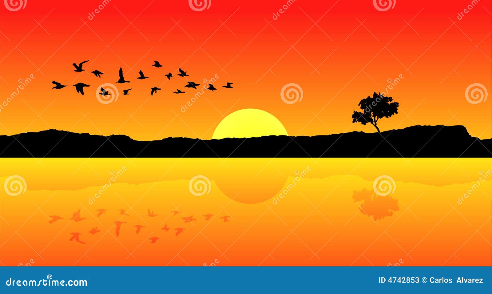 Birds flying vector stock vector. Illustration of live - 4742853