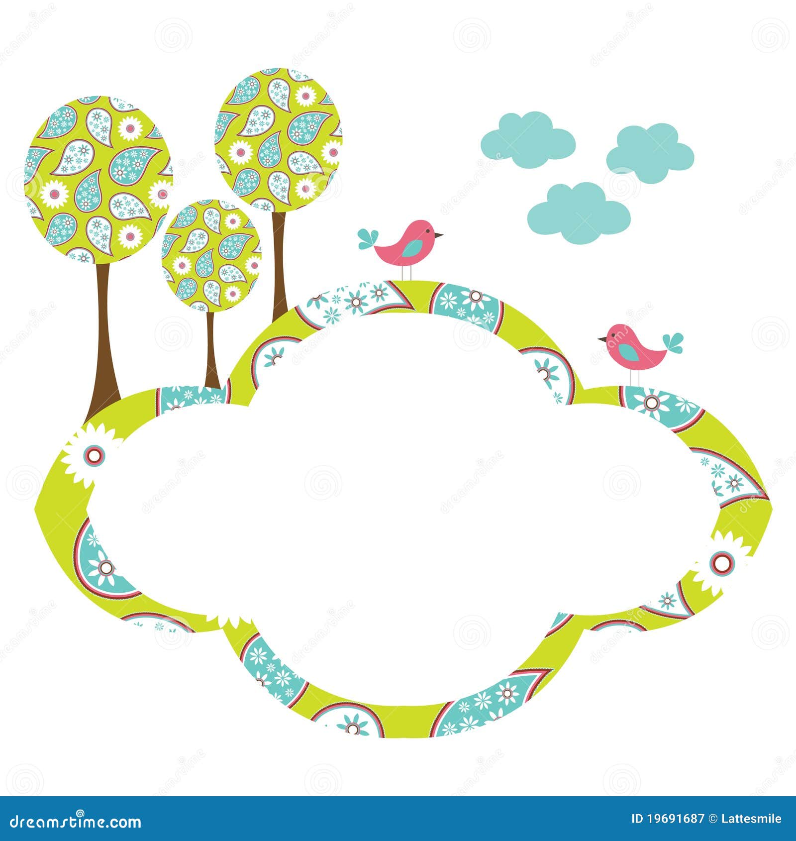 Birds frame stock vector. Illustration of graphic, background - 19691687