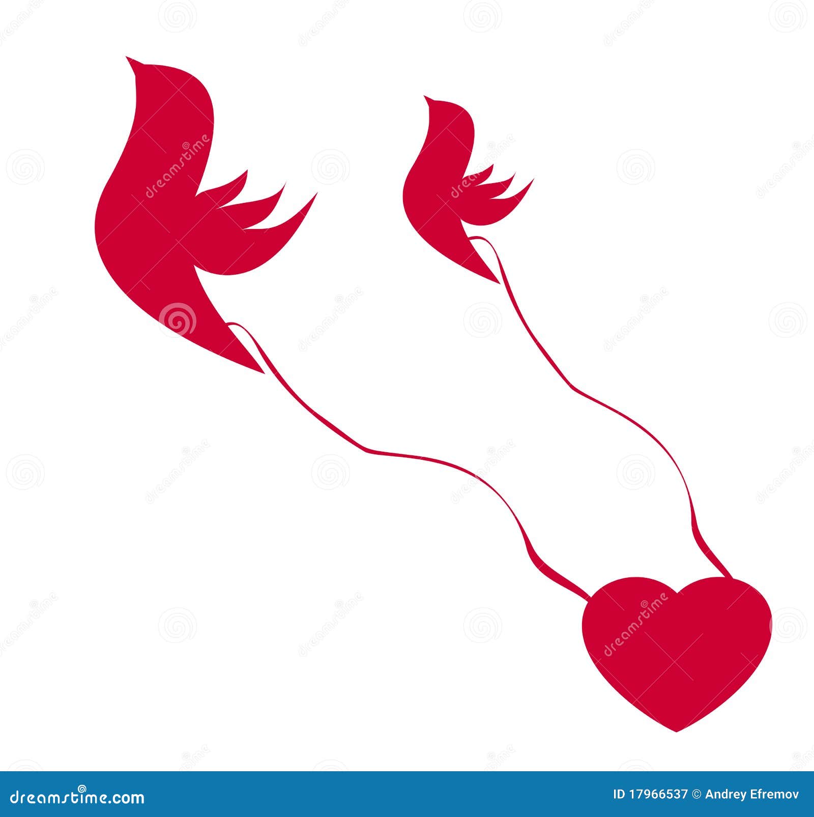 Birds heart stock vector. Illustration of graphic, icon - 17966537