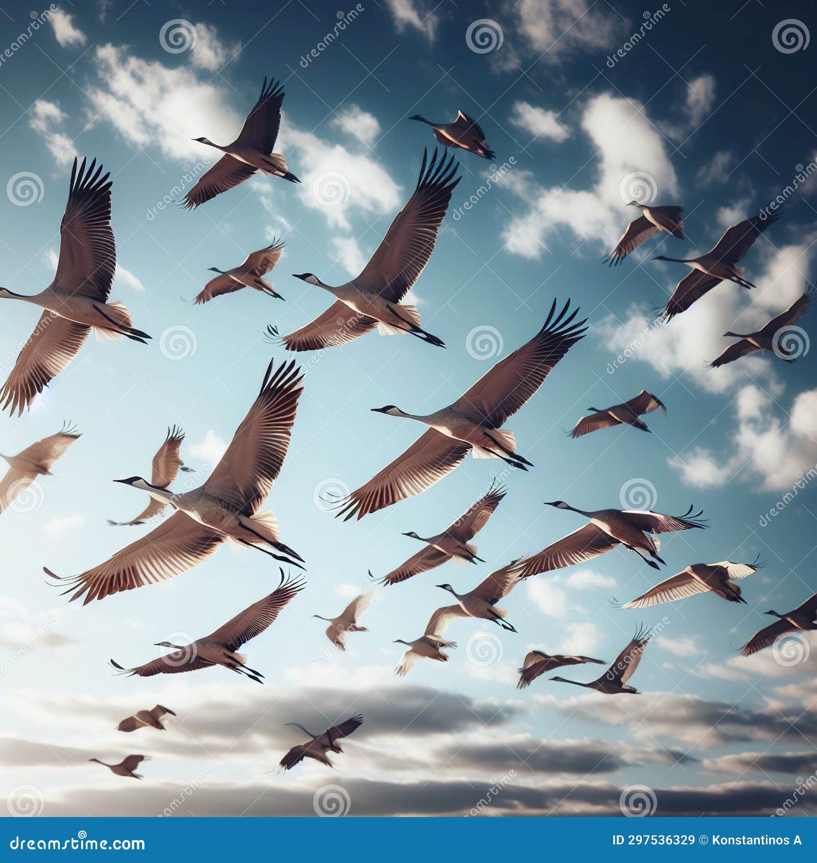Birds Migrating Migratory Isolated for Background - Ai Generated Stock ...