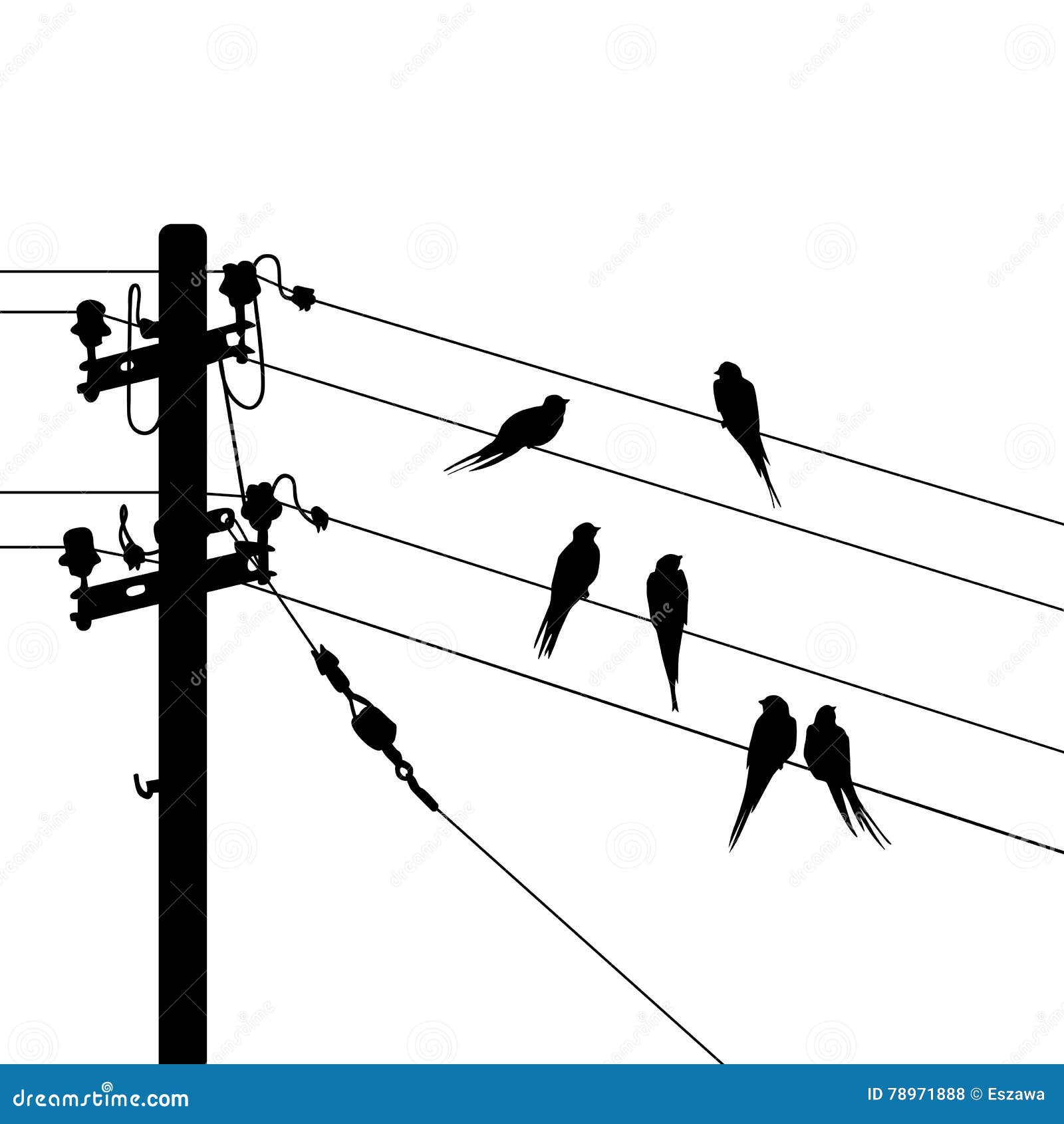 Birds migration. stock vector. Illustration of natural - 78971888