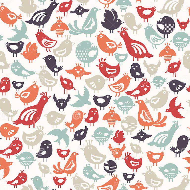 Birds pattern stock vector. Illustration of modern, colorful - 20791801