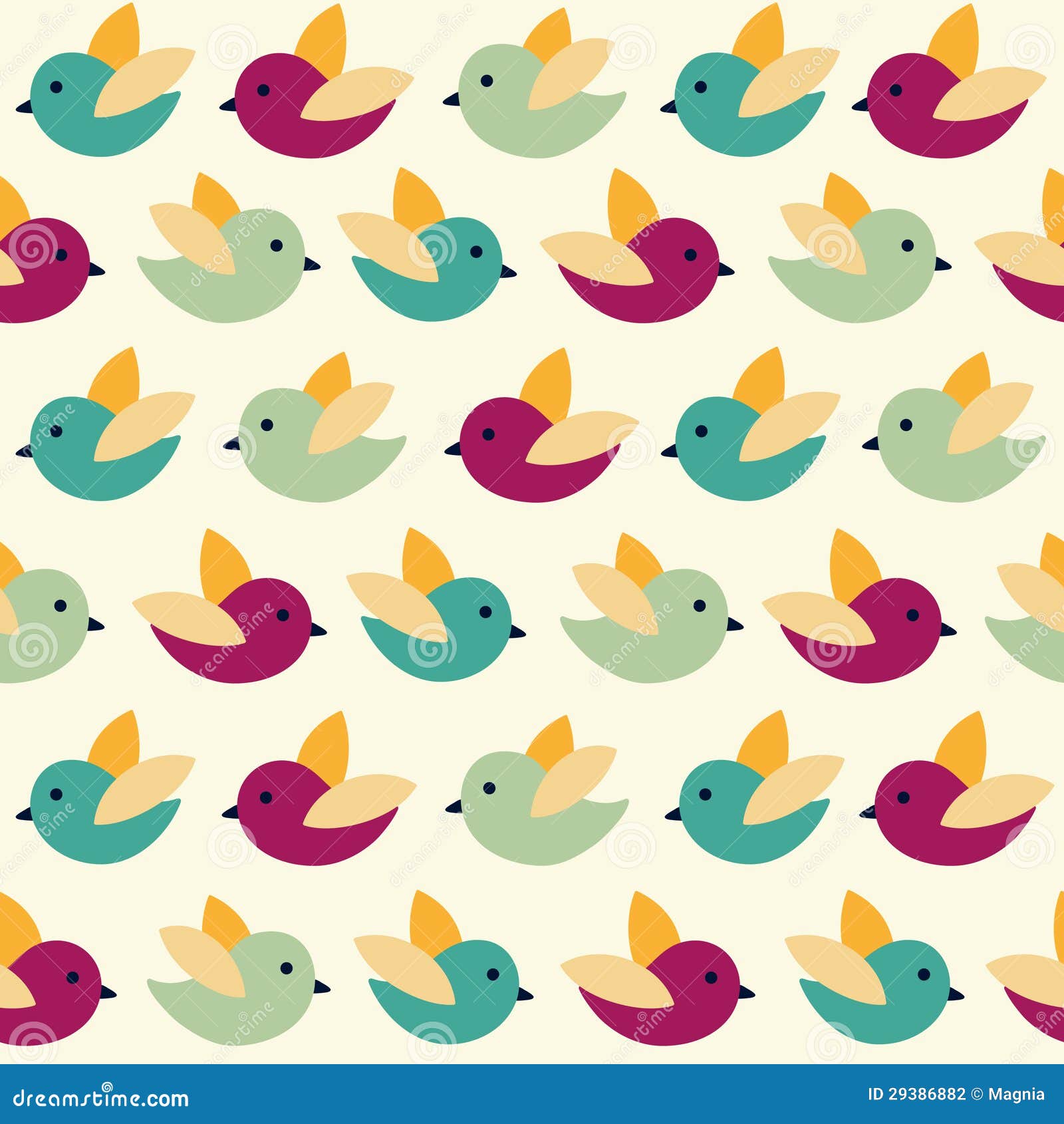 Birds pattern stock vector. Illustration of bird, bright - 29386882
