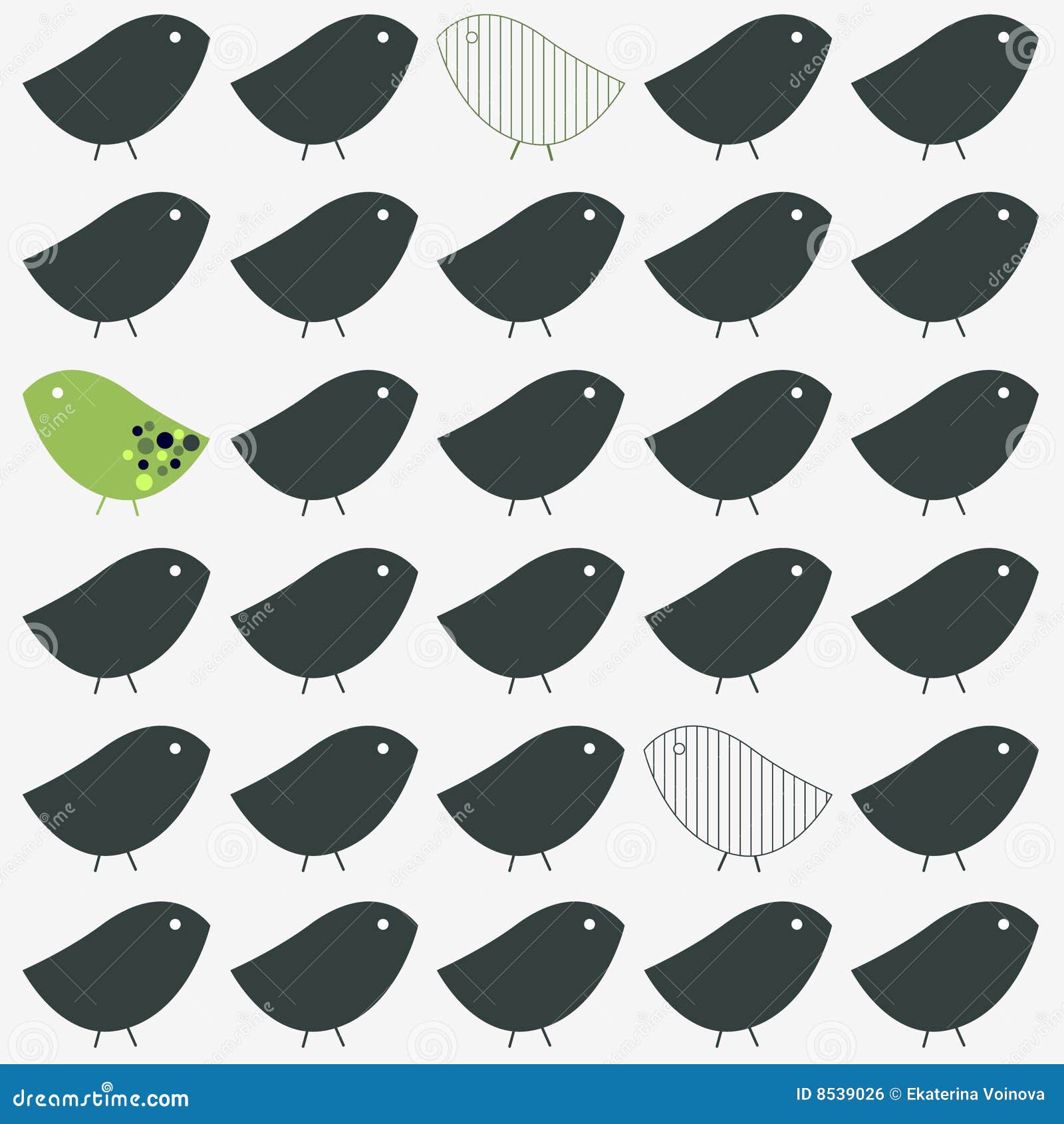 Birds pattern stock vector. Illustration of colorful, stroke - 8539026