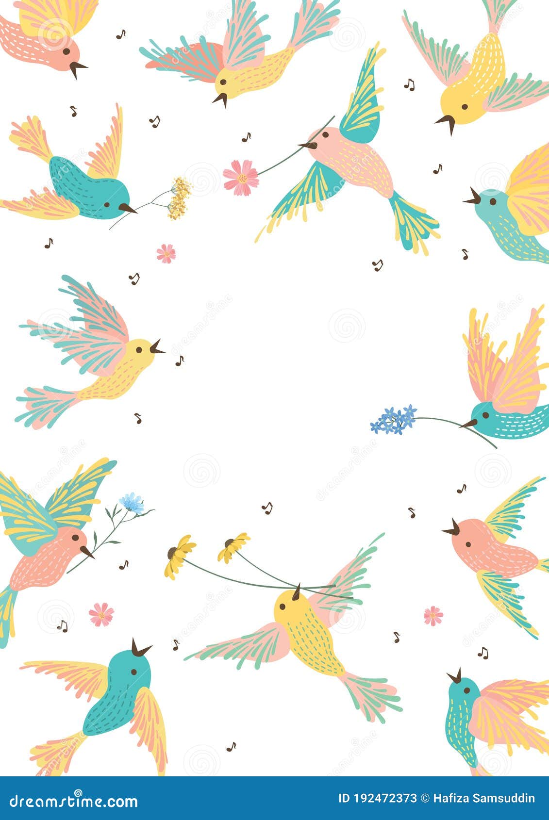 Birds Poster Design. Vector Illustration Decorative Design Stock Vector ...