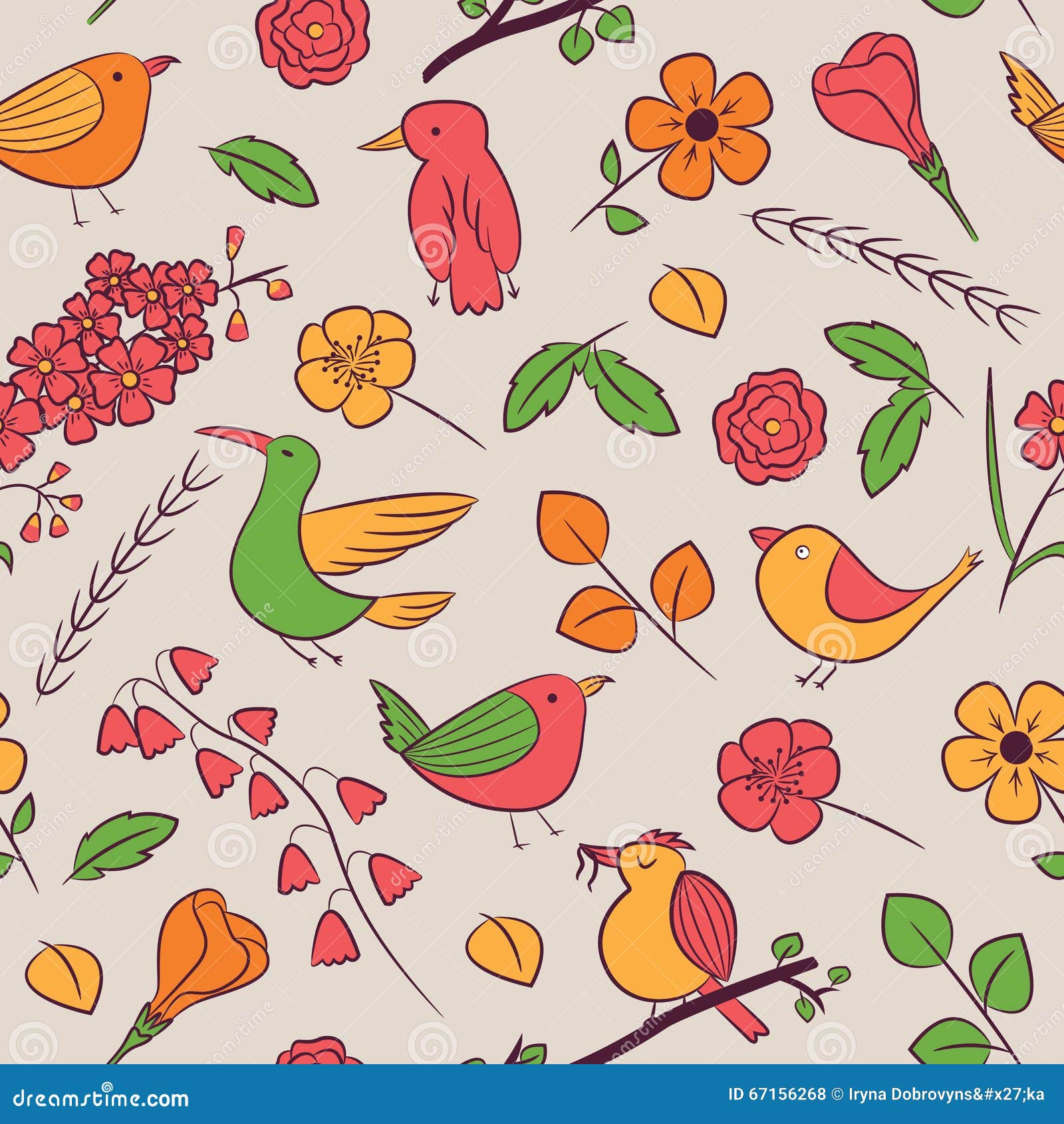 Birds seamless pattern stock vector. Illustration of simplicity - 67156268