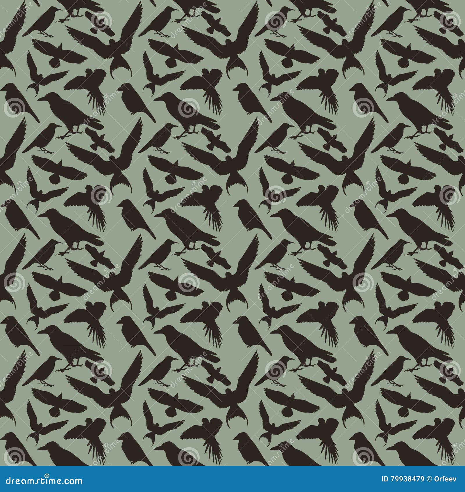 Birds seamless pattern stock vector. Illustration of cutout - 79938479