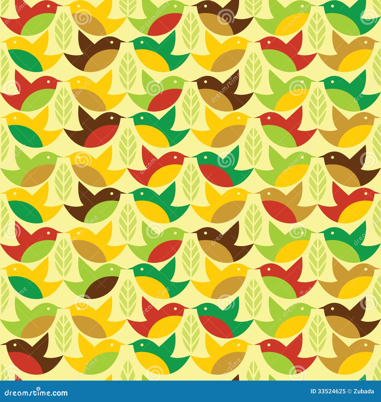 Birds seamless pattern stock vector. Illustration of element - 33524625