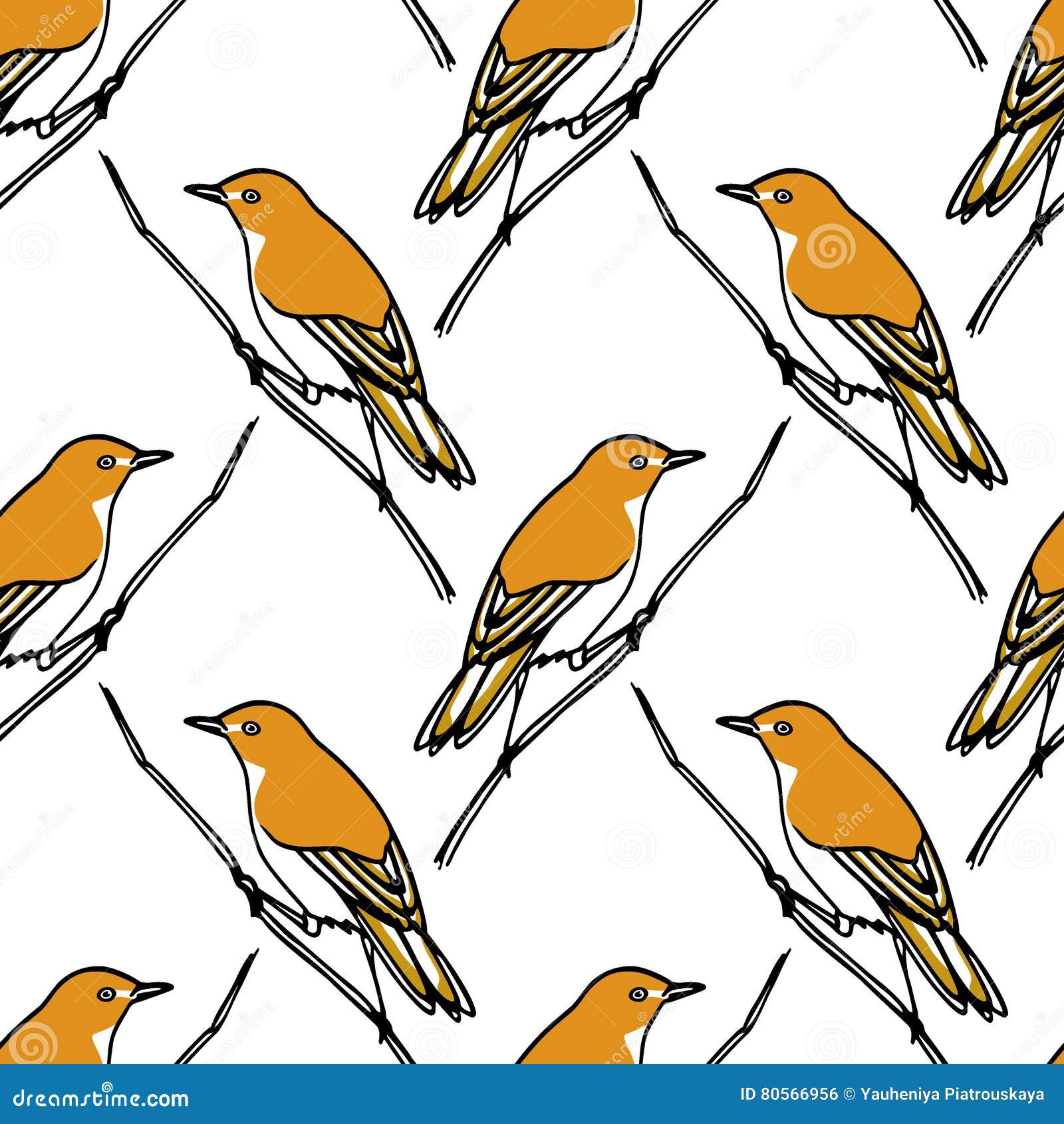 Birds seamless pattern stock vector. Illustration of bird - 80566956
