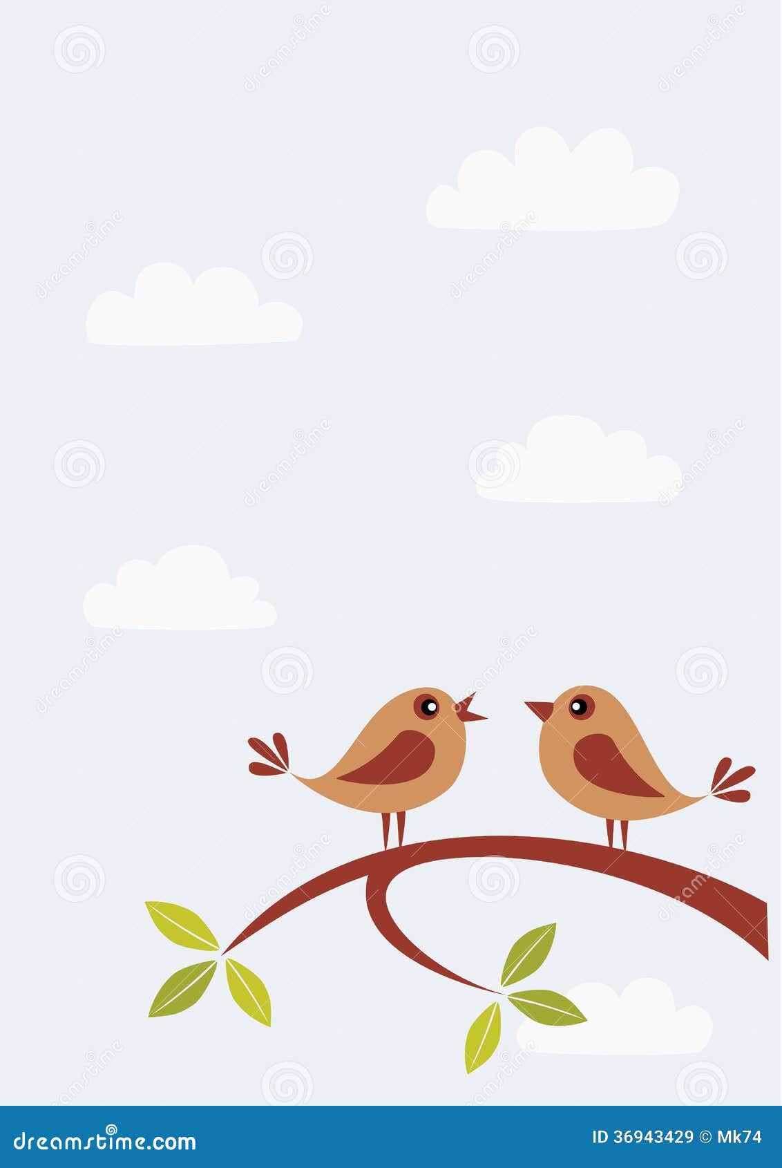 Birds speaking stock vector. Illustration of animal, talking - 36943429