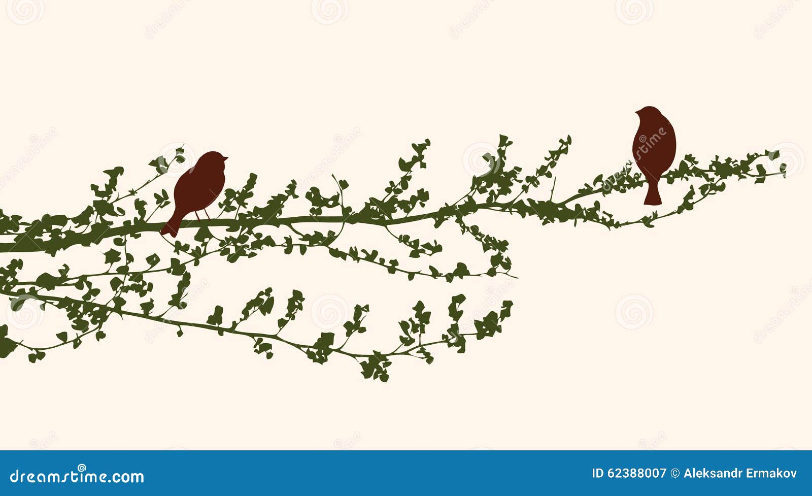 Birds in the summer stock vector. Illustration of animals - 62388007