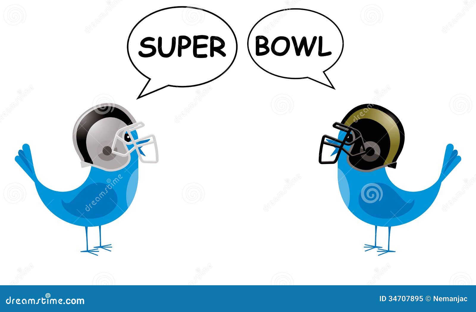 Birds Talking, Two Little Blue Birds with Speech Bubbles Editorial ...