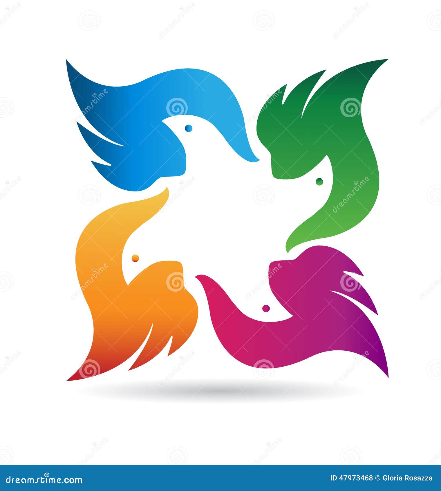 Birds team logo vector stock vector. Illustration of blue - 47973468