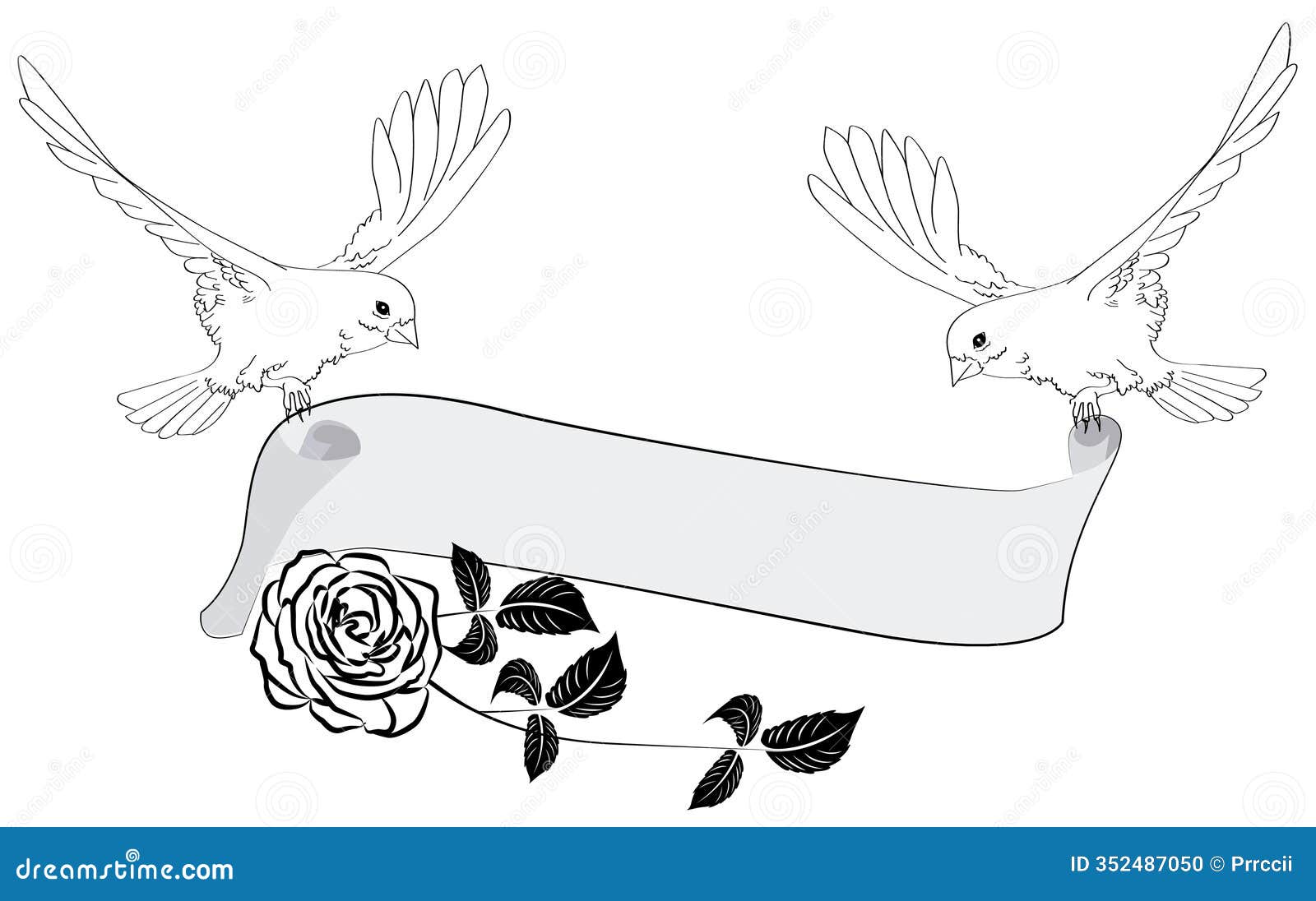 Birds with text box 5 stock illustration. Illustration of diagram ...