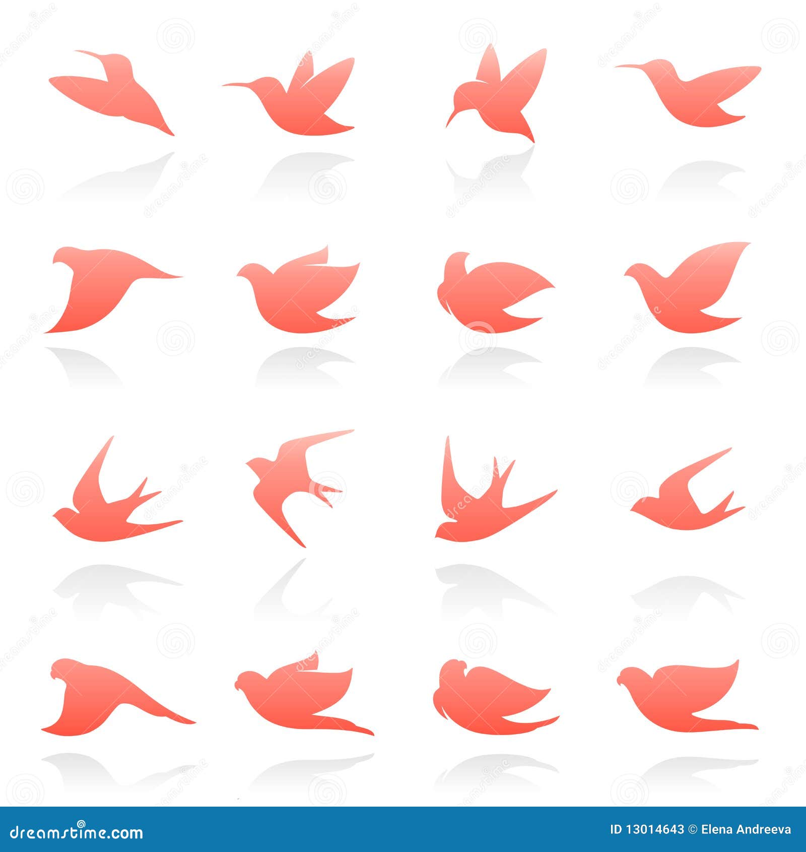 Birds. Vector Logo Template Set. Stock Vector - Illustration of ...