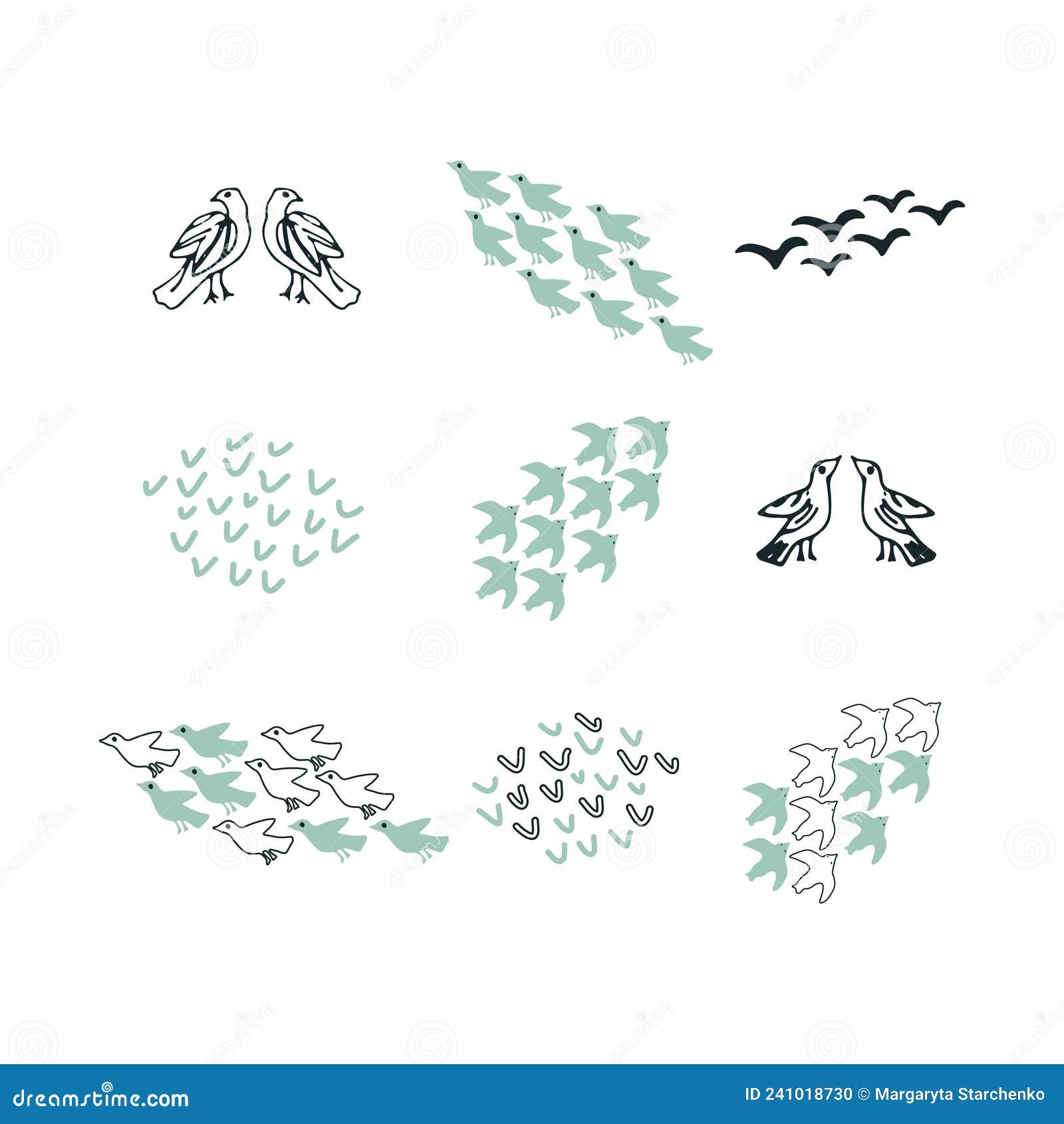 Birds vector set stock vector. Illustration of vectpr - 241018730