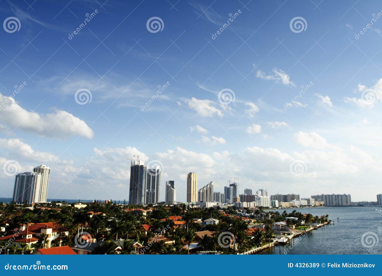 Birdseye of Miami stock image. Image of green, preconstruction - 4326389