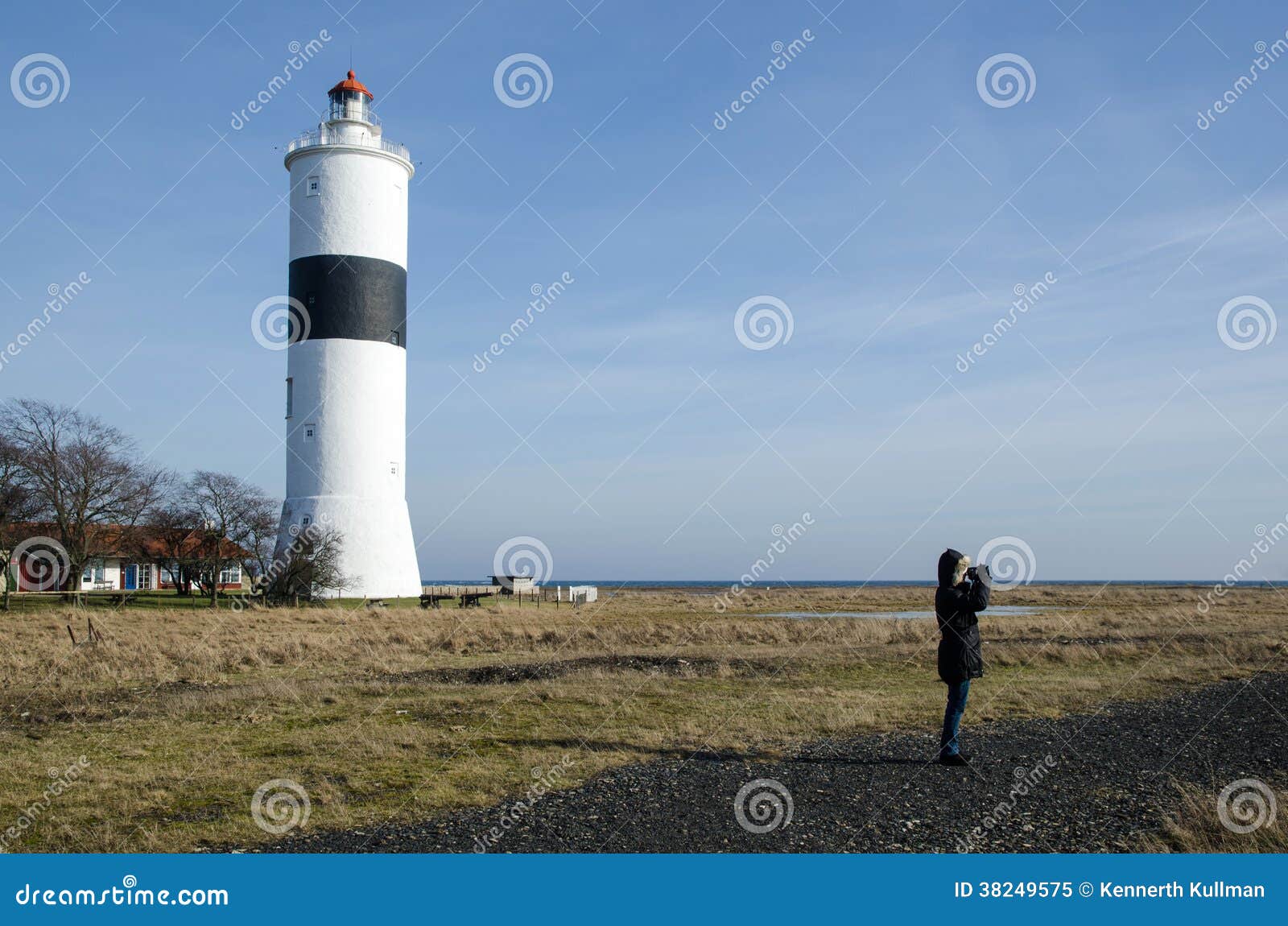 Birdwatching at Ottenby Lighthouse Stock Image - Image of european ...