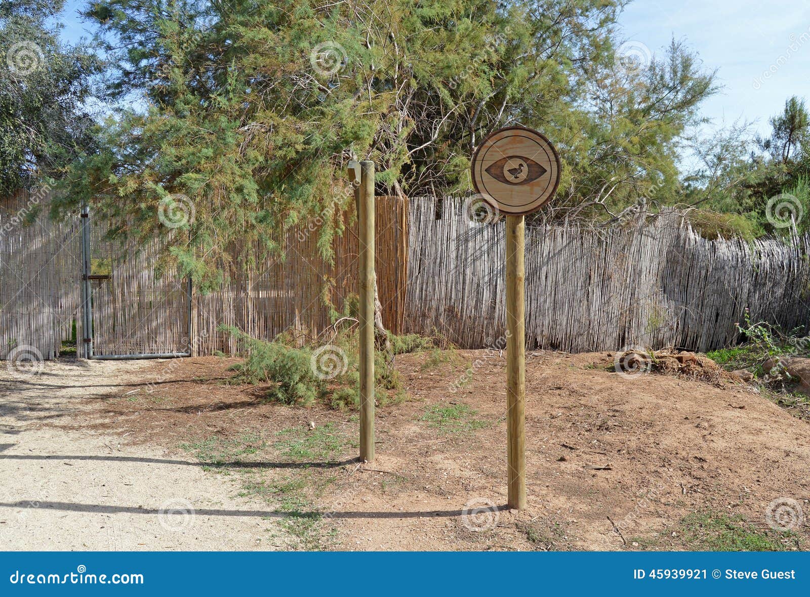 A Birdwatching Sign in a Park - Bird Wildlife Parklife Stock Image ...