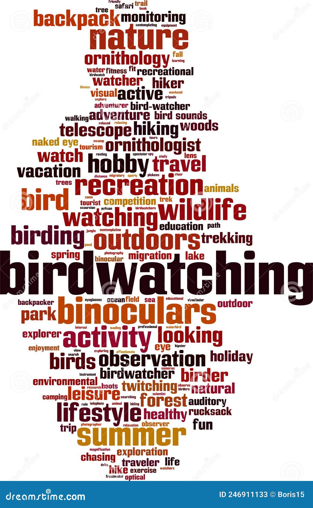 Birdwatching Word Cloud Cartoon Vector | CartoonDealer.com #154958571