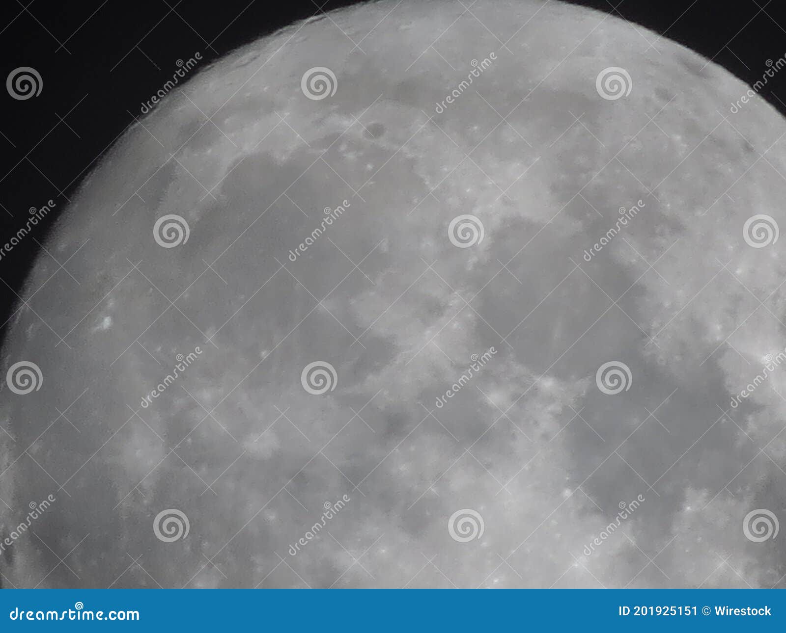 Birght Full Moon Captured in the Dark Sky at Night Stock Image - Image ...