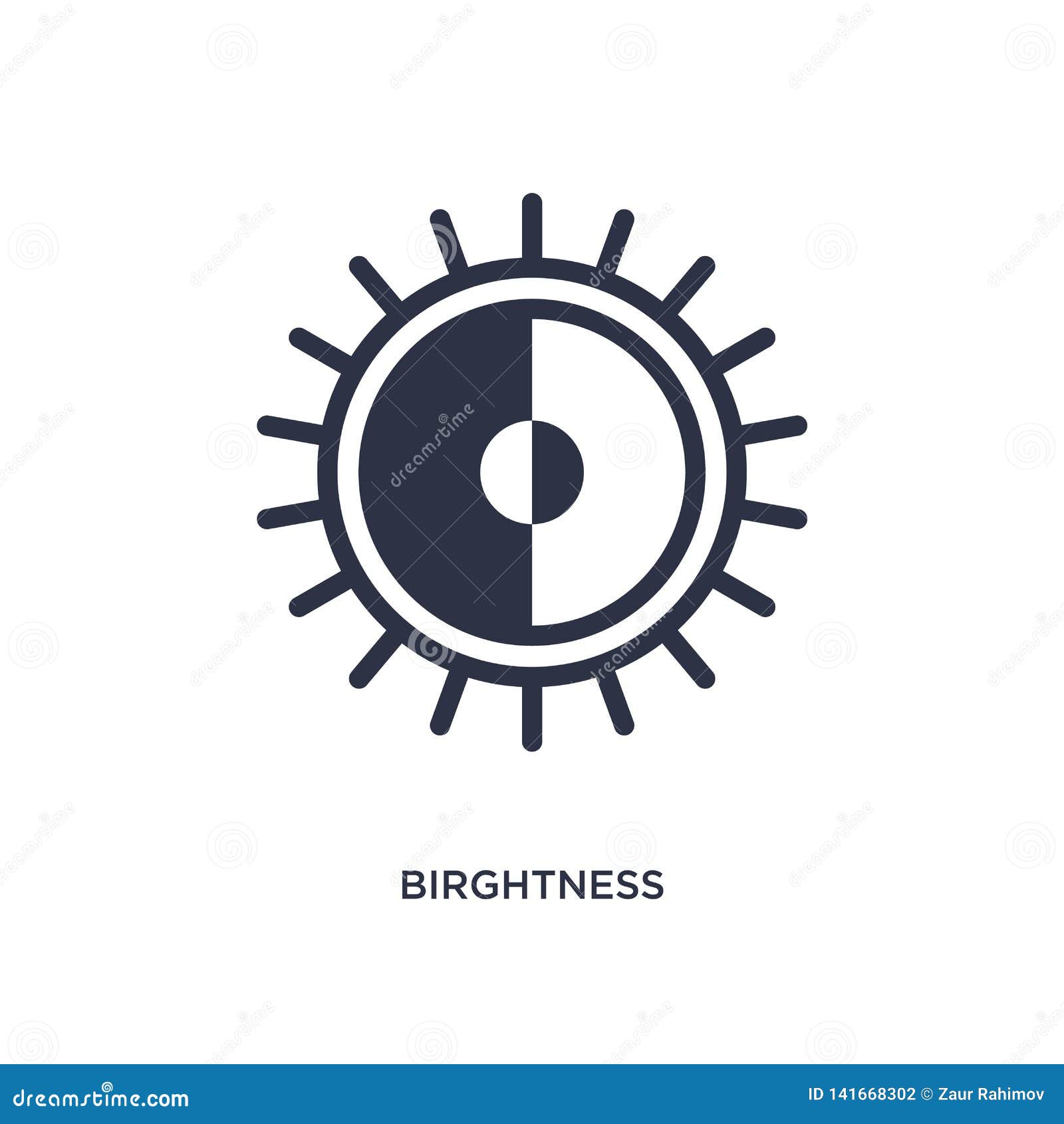 Birghtness Icon on White Background. Simple Element Illustration from ...