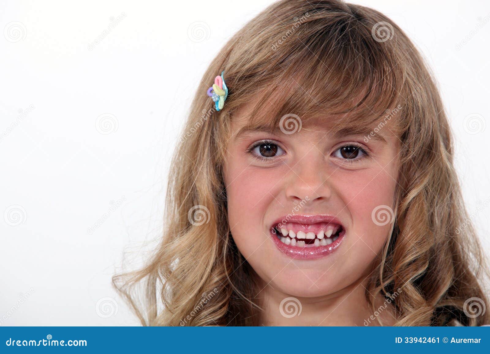 Birl baring her teeth stock image. Image of gums, girl - 33942461