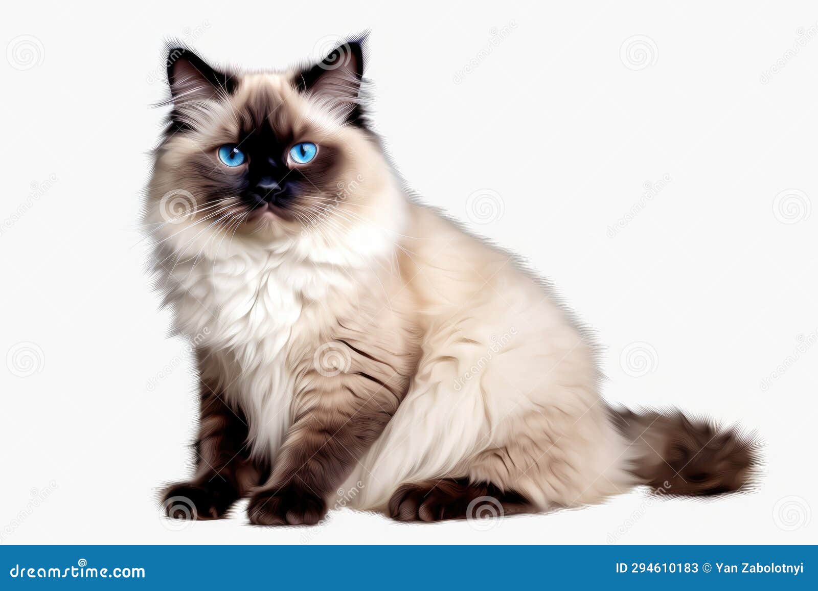 Elegant Birman Cat Sketch Coloring Page - Artistic Feline Illustration ...