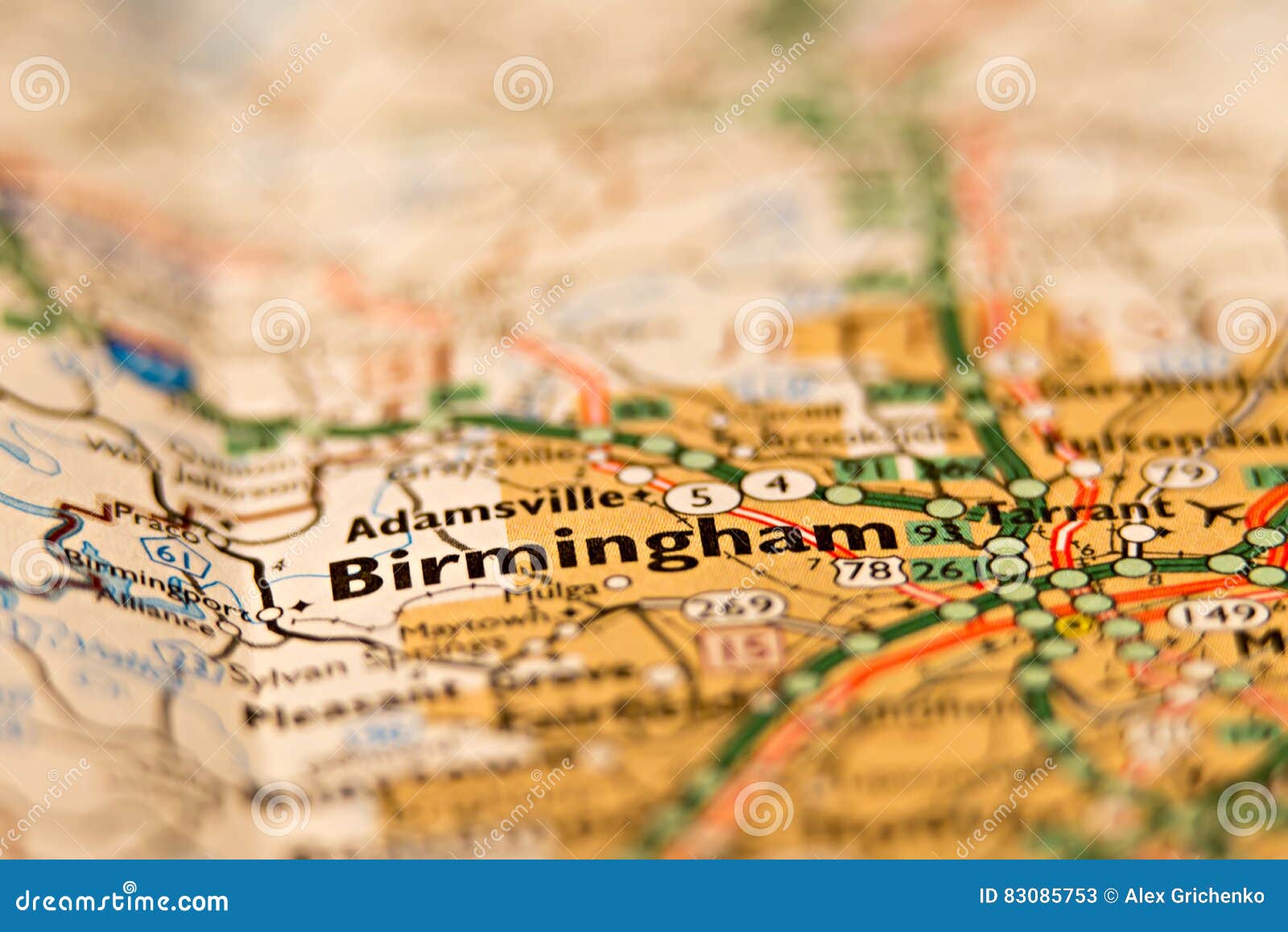 Birmingham Alabama Area Map Stock Image - Image of place, mobile: 83085753