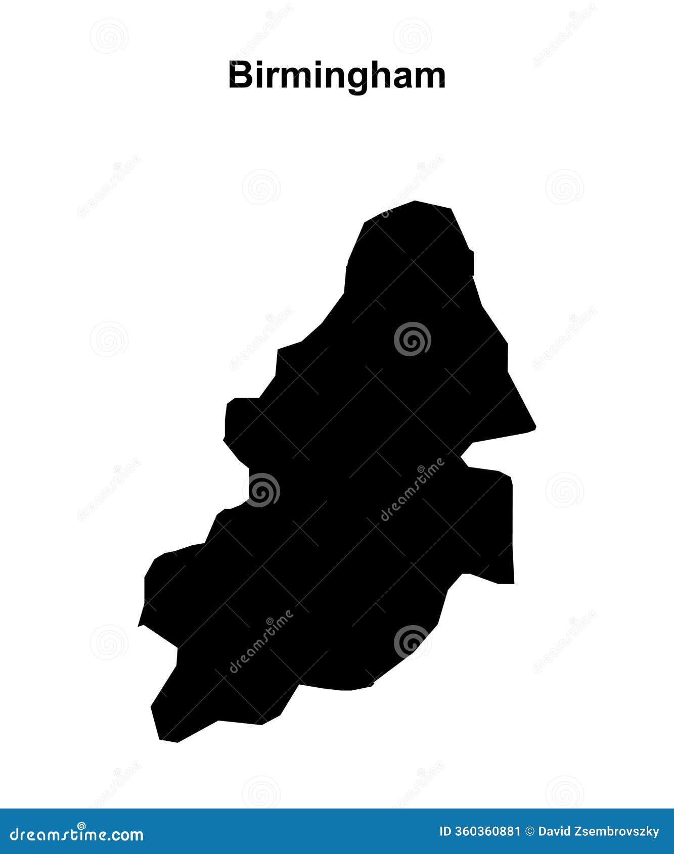 Birmingham Outline Map Cartoon Vector | CartoonDealer.com #357339091