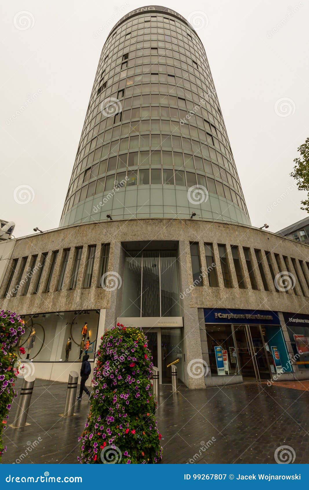 Birmingham Rotunda England editorial photography. Image of modern ...