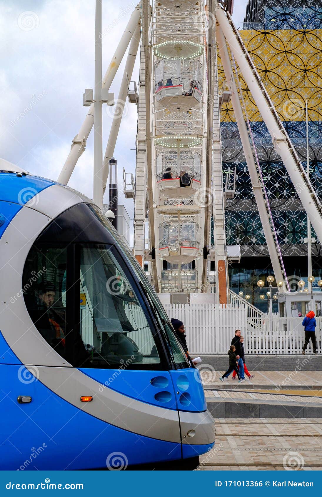 Birmingham Tram Wheel And Library Shapes Transport Editorial Image ...