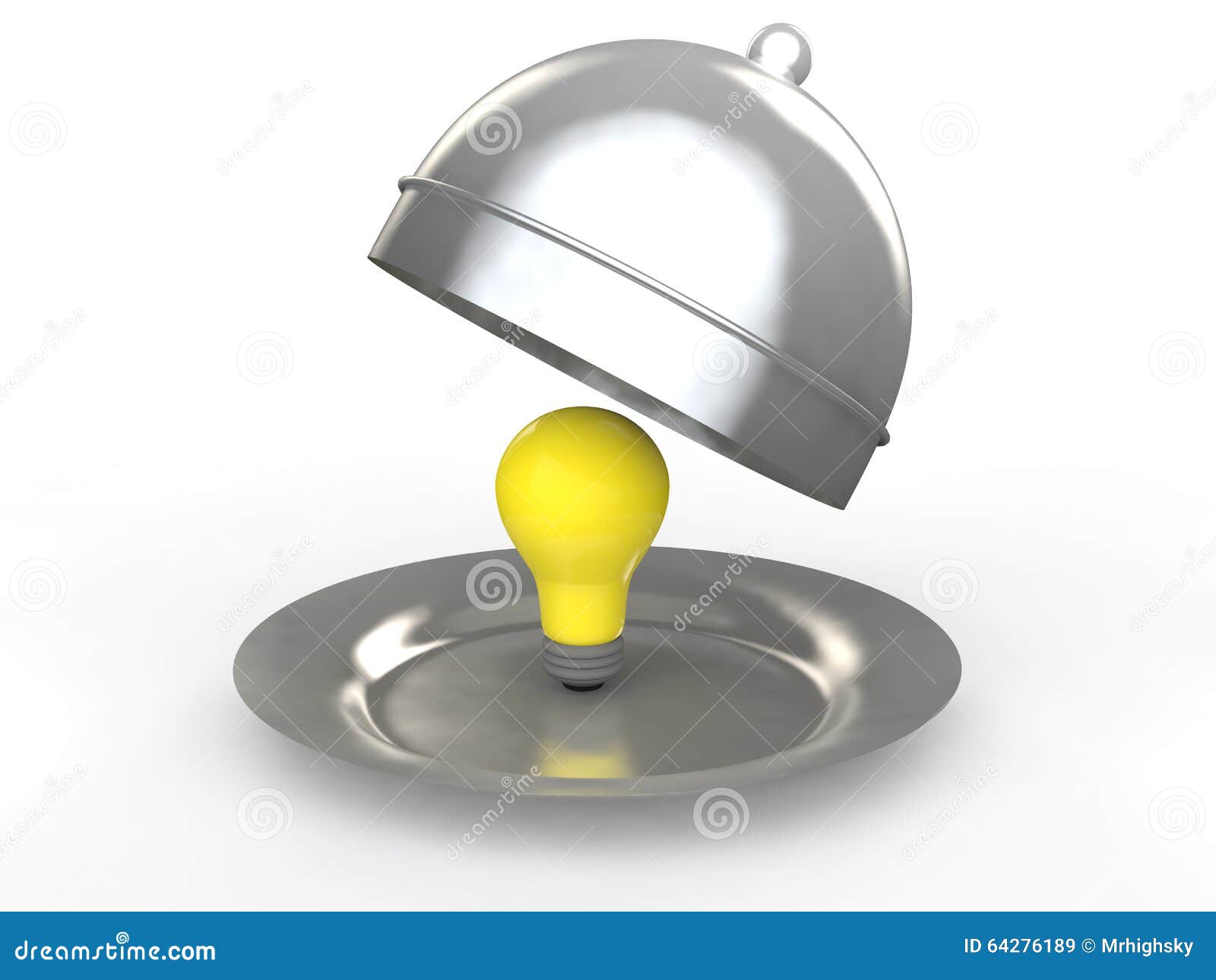 Birne Der Idee 3d in Einem Teller Stock Abbildung - Illustration von ...