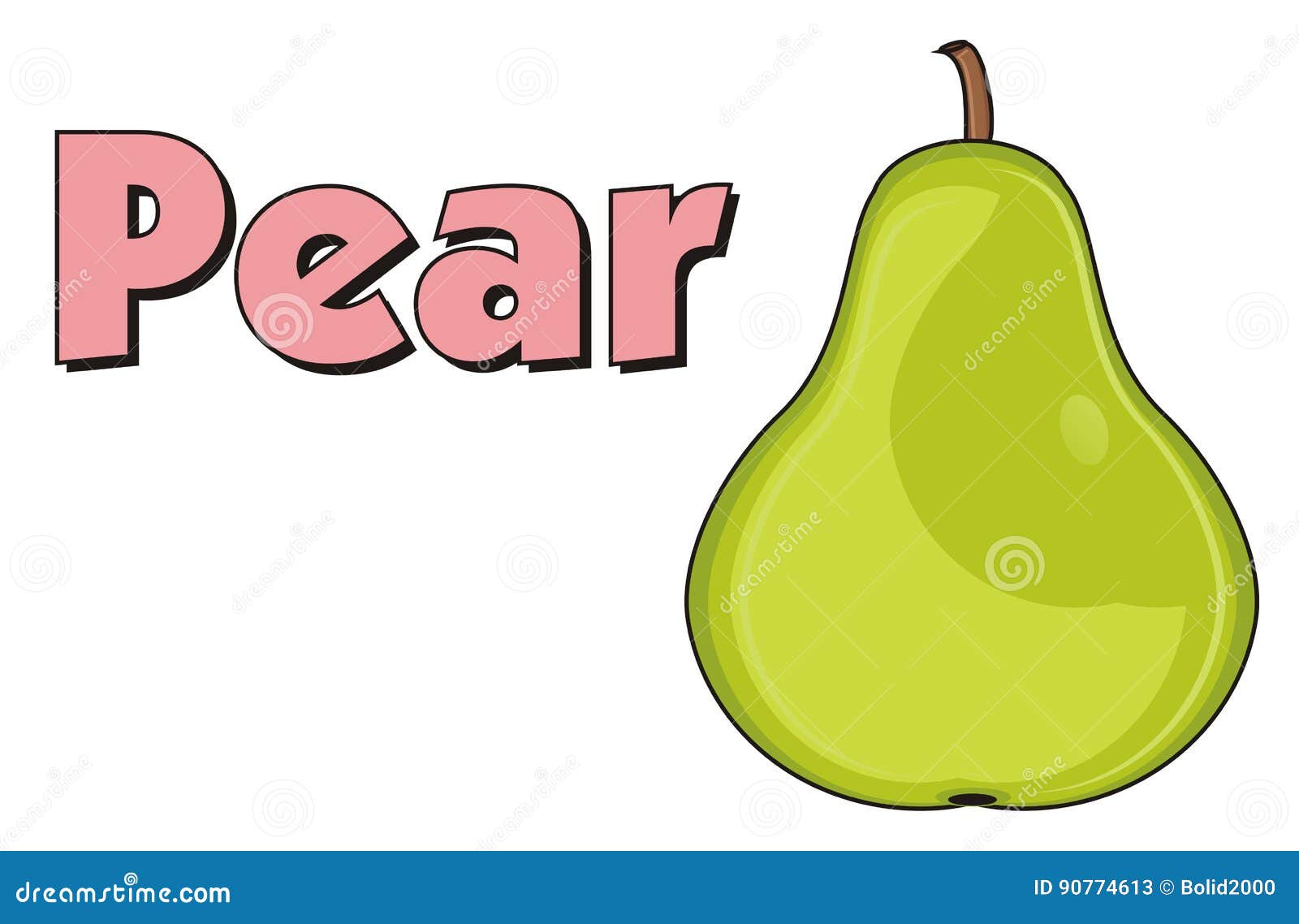 Birne und Zeichen stock abbildung. Illustration von birne - 90774613