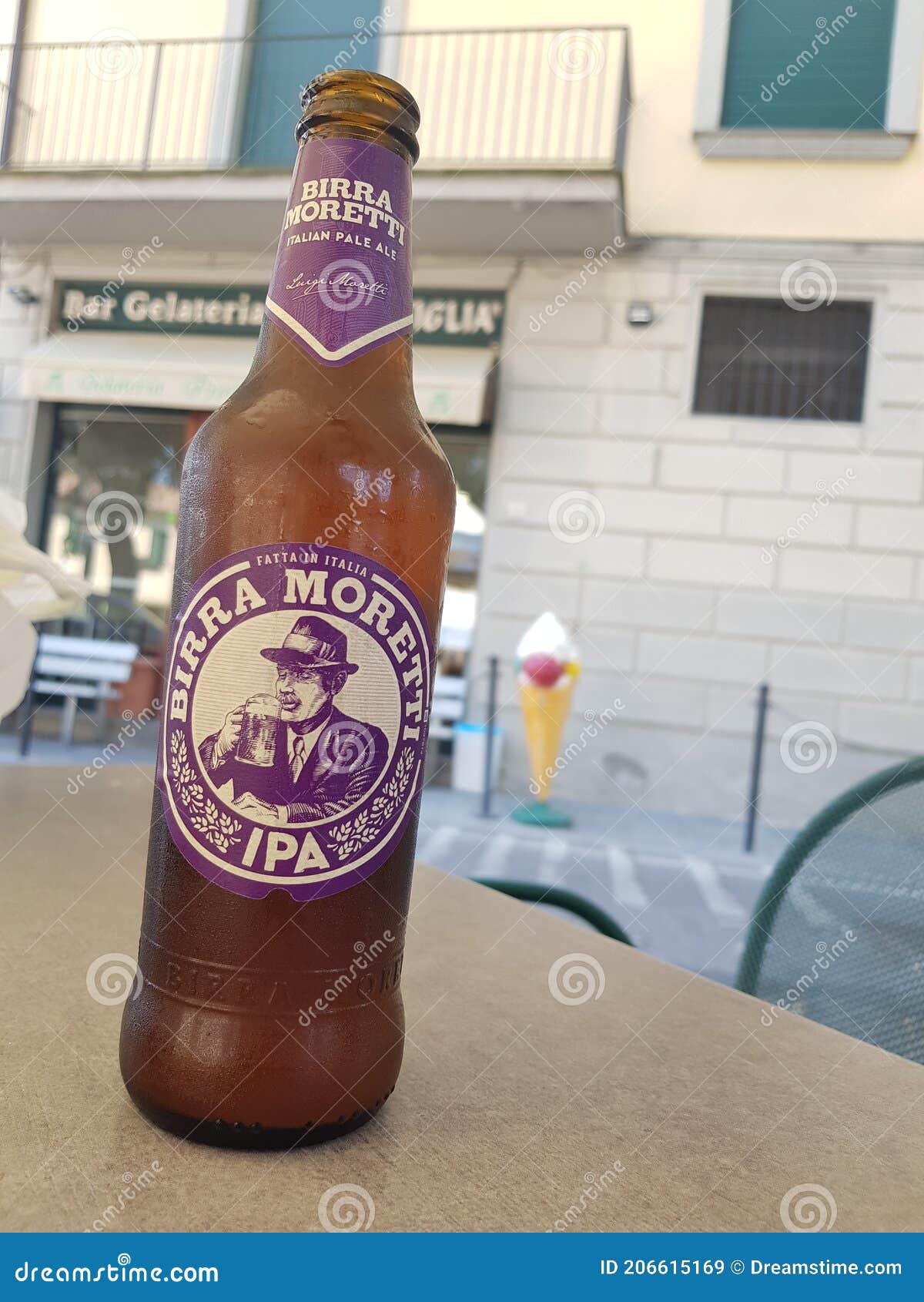 Birra Moretti, A Premium Lager Beer With Water Droplets On Black ...