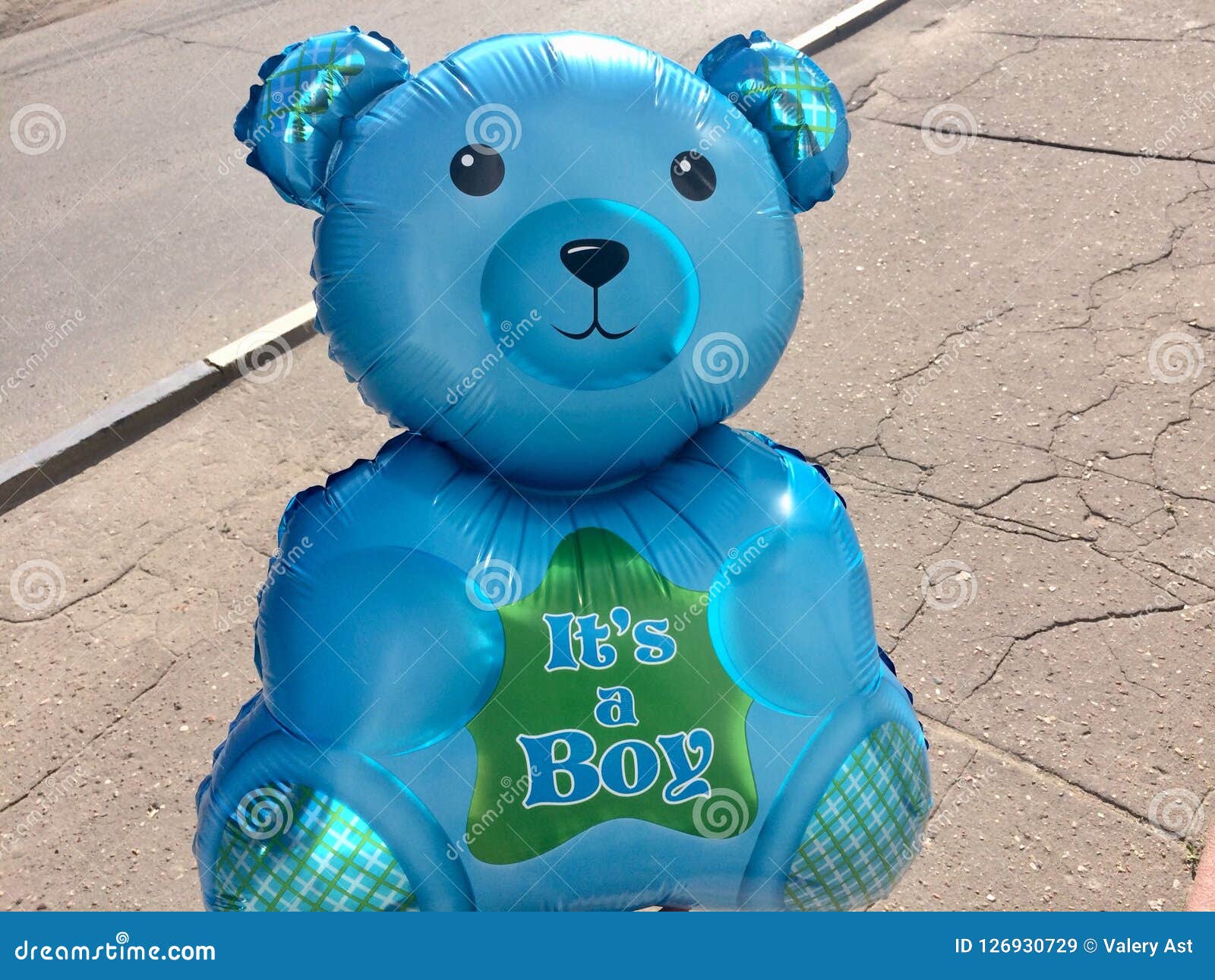 Balloon bear it s a boy stock image. Image of decoration - 126930729