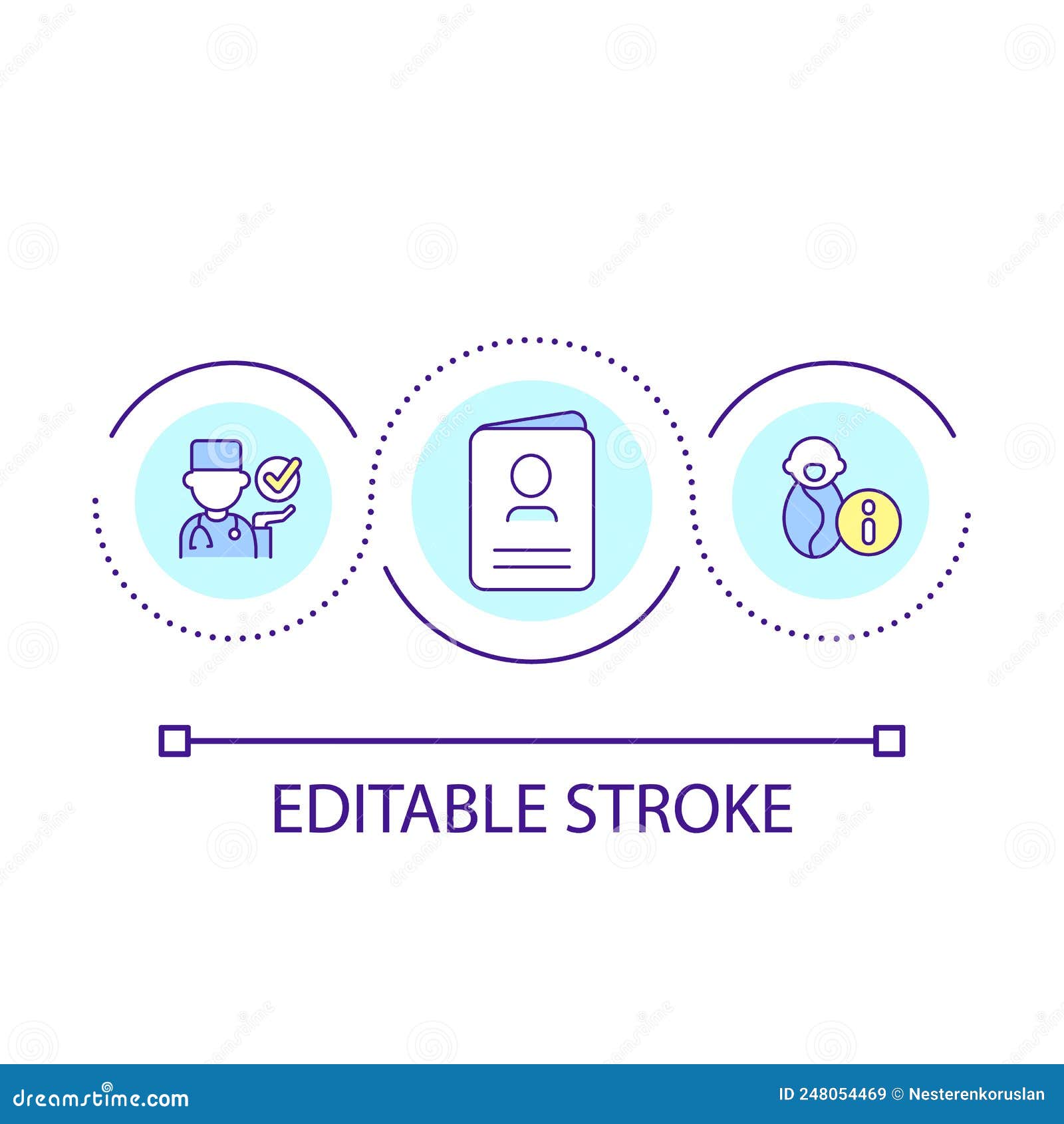 Birth Certificate Loop Concept Icon Stock Vector - Illustration of ...