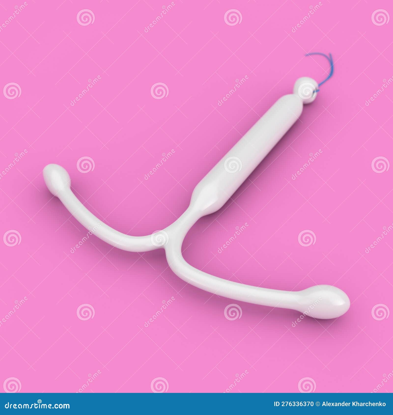 Birth Control Concept T Shape Iud Hormonal Intrauterine Device 3d