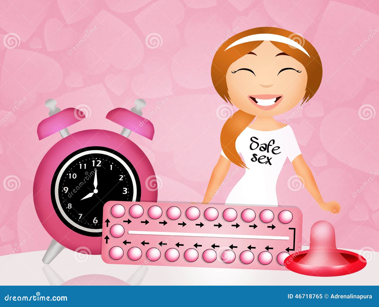 Birth control pills stock illustration. Illustration of pills - 46718765