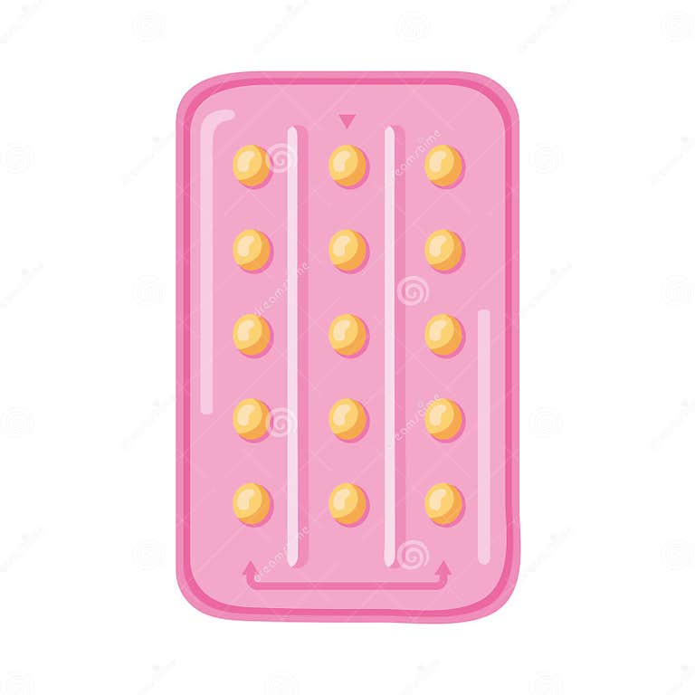 Birth Control Pills Package Design Stock Vector - Illustration of birth ...