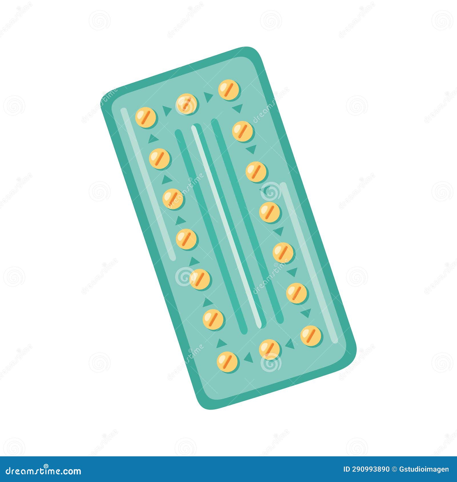 Birth Control Pills Package Illustration Stock Vector - Illustration of ...