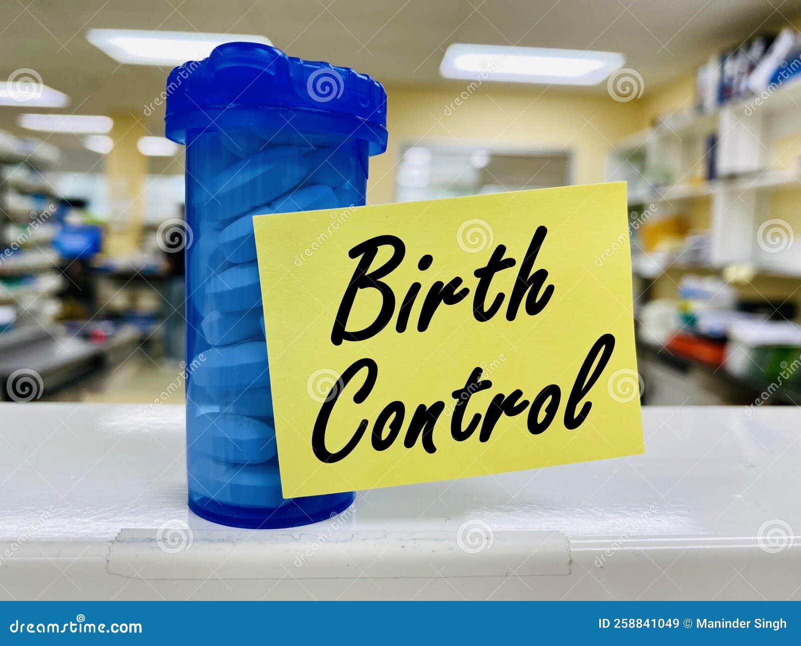 Birth Control Tables Pills Medication Concept. Stock Image - Image of ...