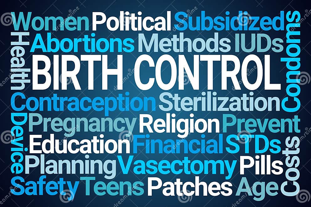 Birth Control Word Cloud stock illustration. Illustration of teen ...