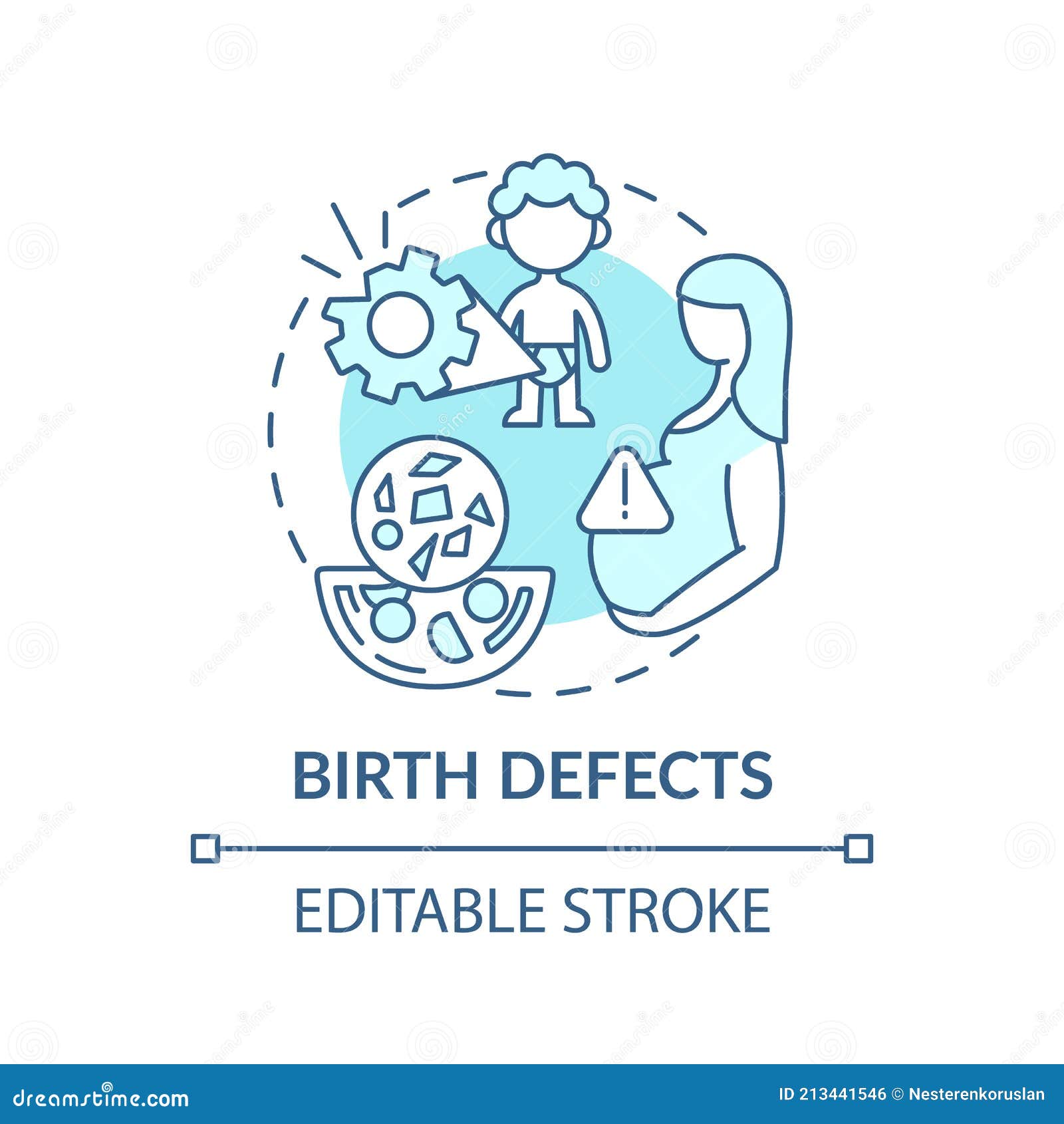 Birth defects concept icon stock vector. Illustration of birth - 213441546
