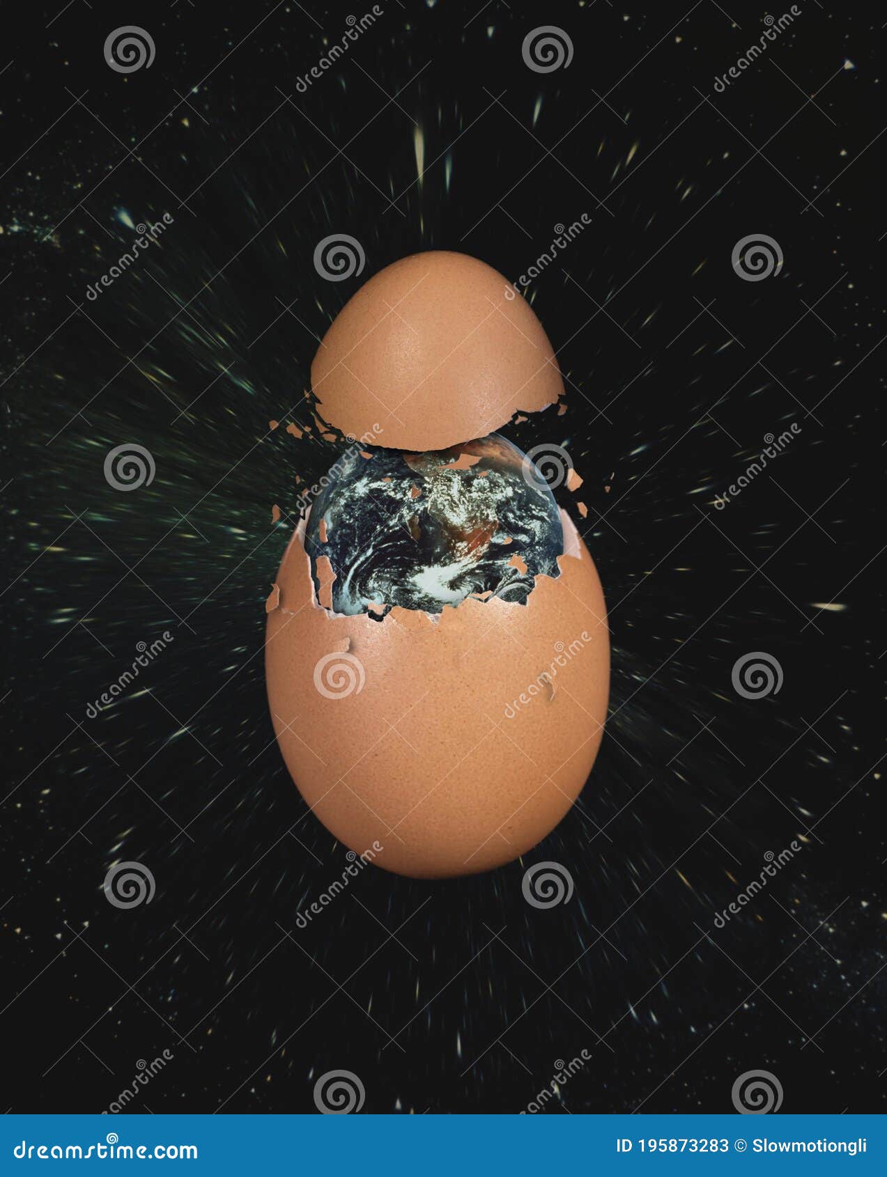 Birth of the Earth Planet, Symbolic Image Stock Illustration ...