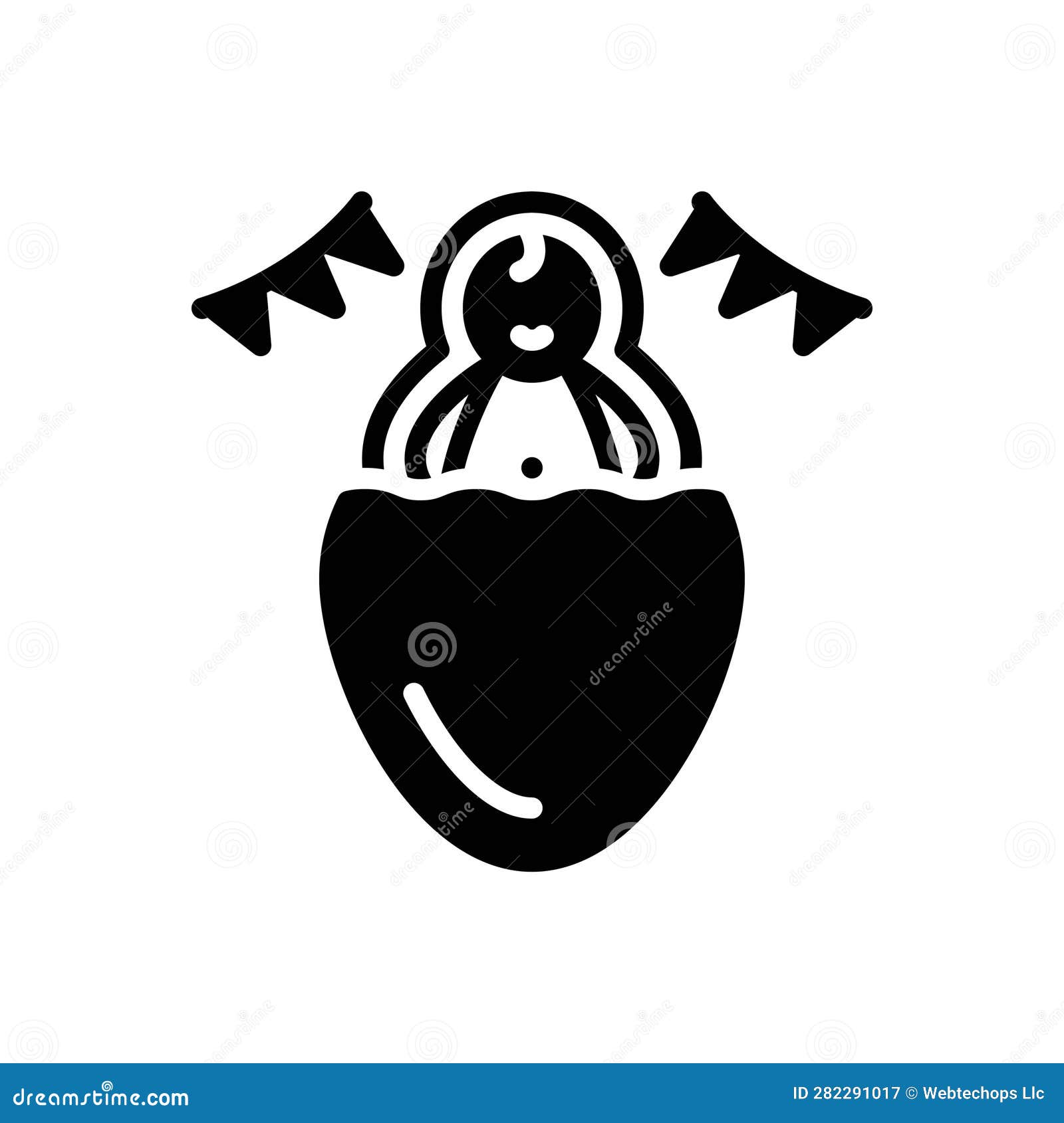 Black Solid Icon for Birth, Genesis and Easter Stock Illustration ...